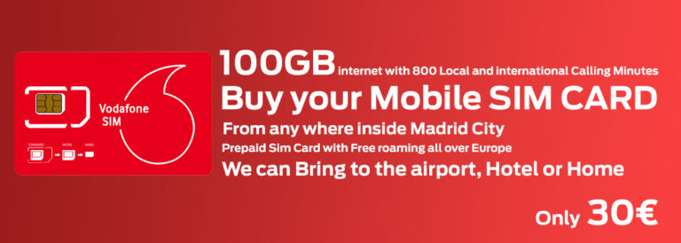 Sim Card Madrid Spain | 100 GB internet with Free Roaming All Europe